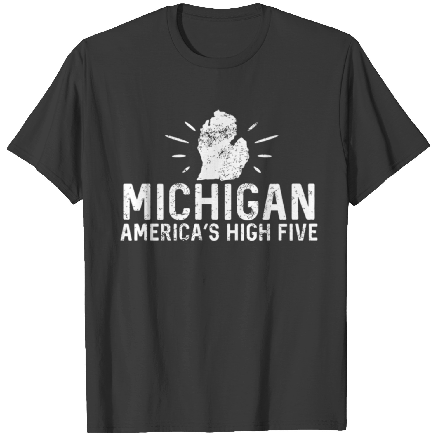 Michigan America'S High Five Michigander Gift Funn T-shirt