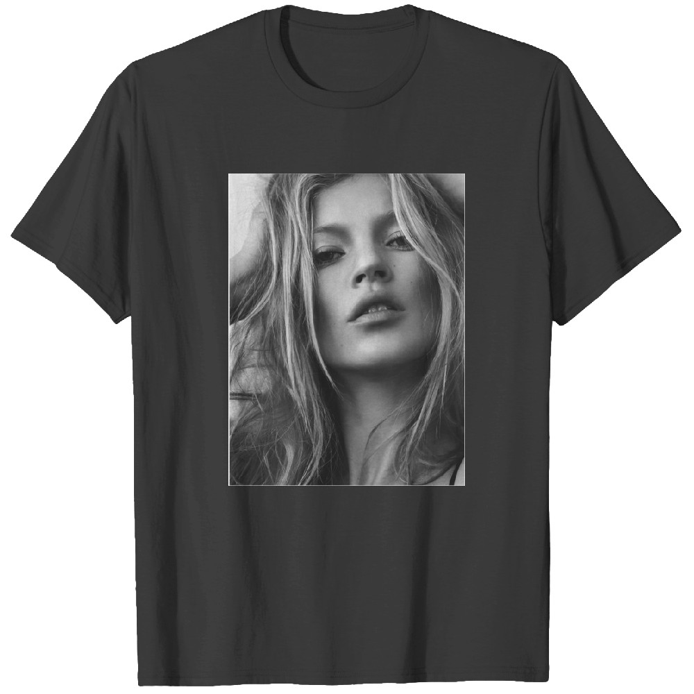 Kate Moss Supermodel Beauty Portrait Long T-Shirts