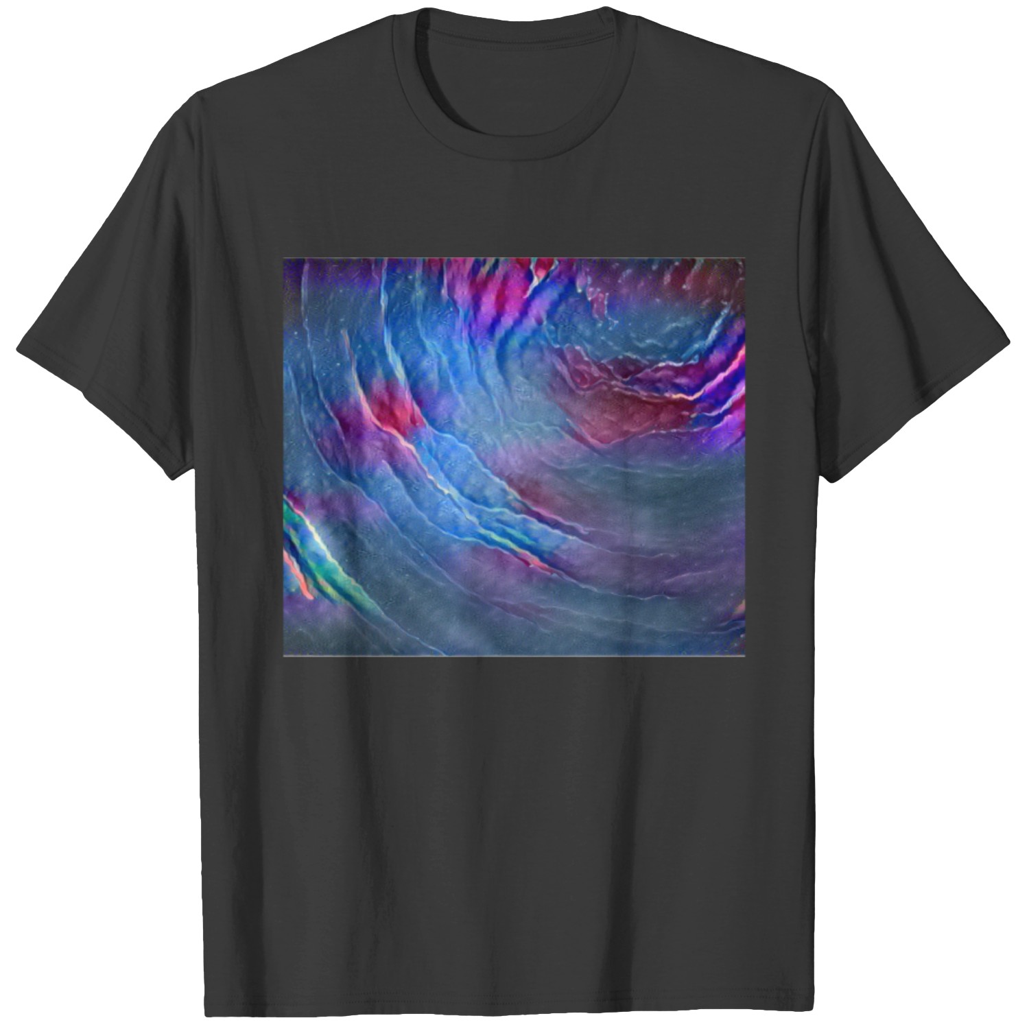 Abstract Background Of Thin Threads On Blue Surface Graphic T-Shirts