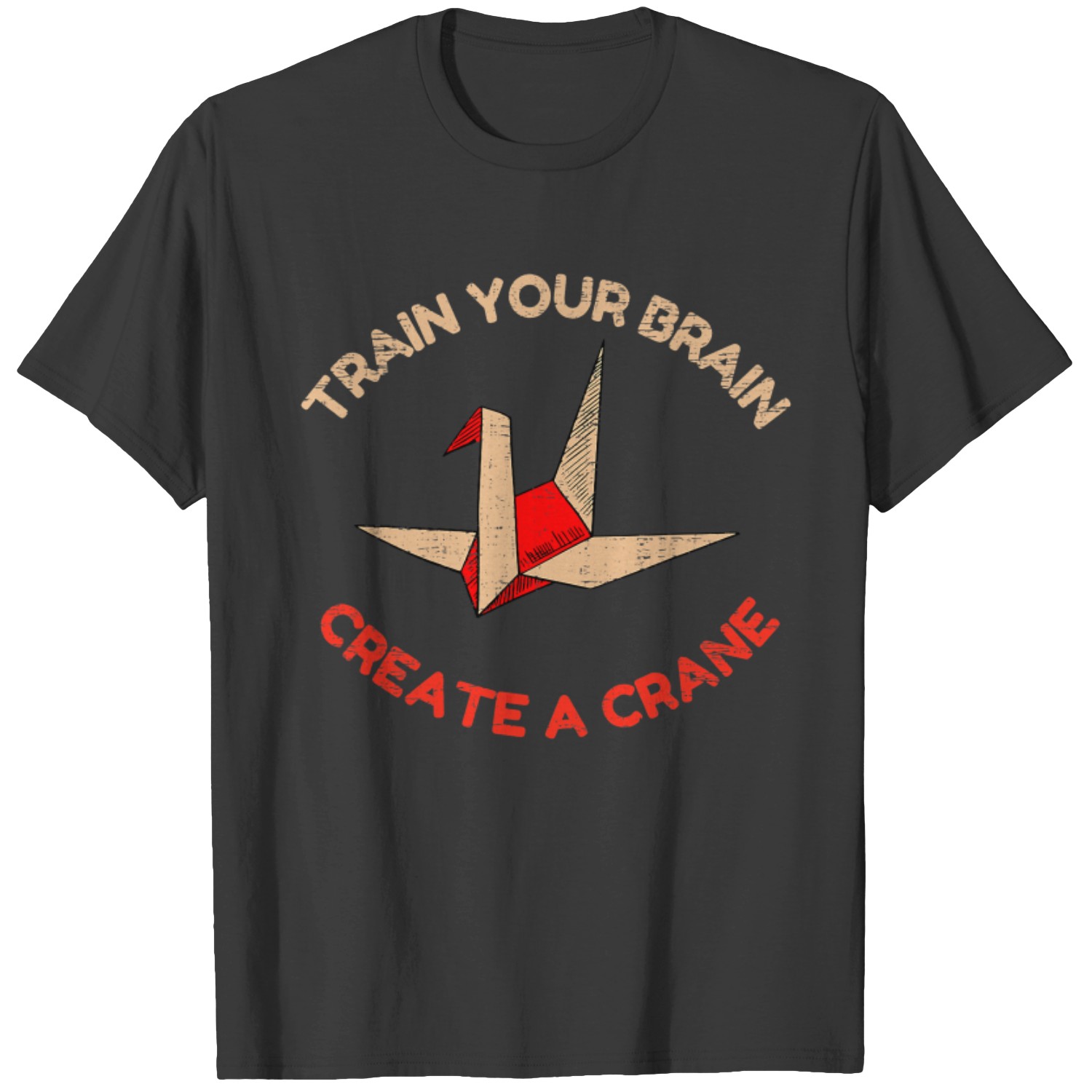 Paper Folding Art Train Your Brain Create A Crane Origami T-Shirts
