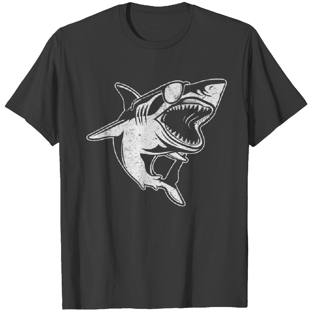Shark Fish Sharkfish Great White Shark Jaw Sharks T-Shirts