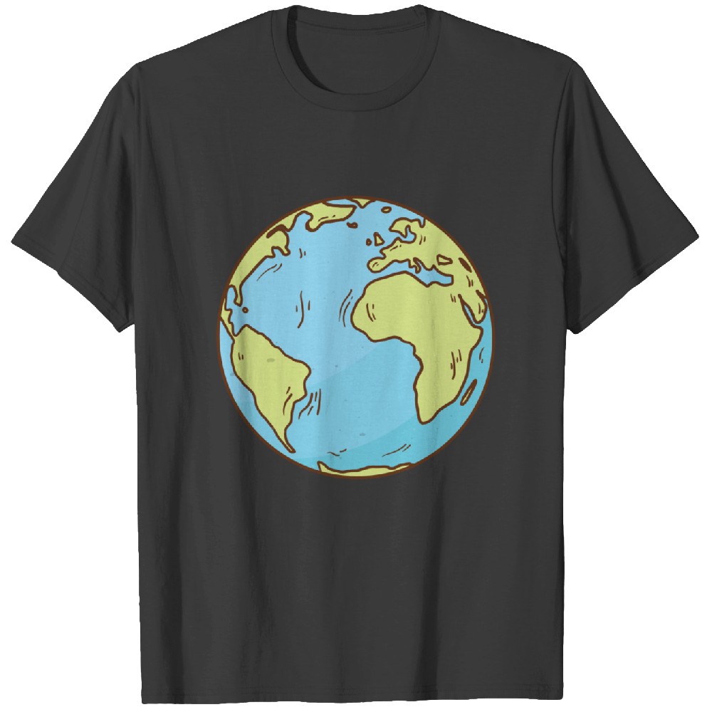 World Map Earth Globe Earth Globe Symbol Continent T-shirt