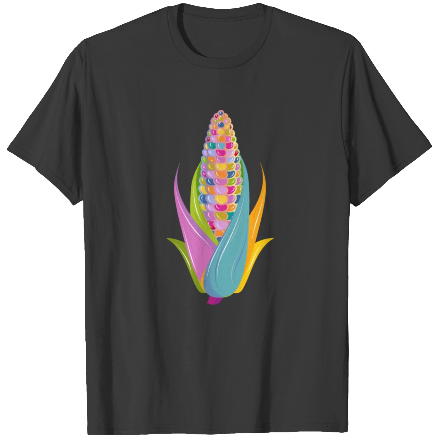 Colorful Hand Drawn Corn On The Cob T-shirt