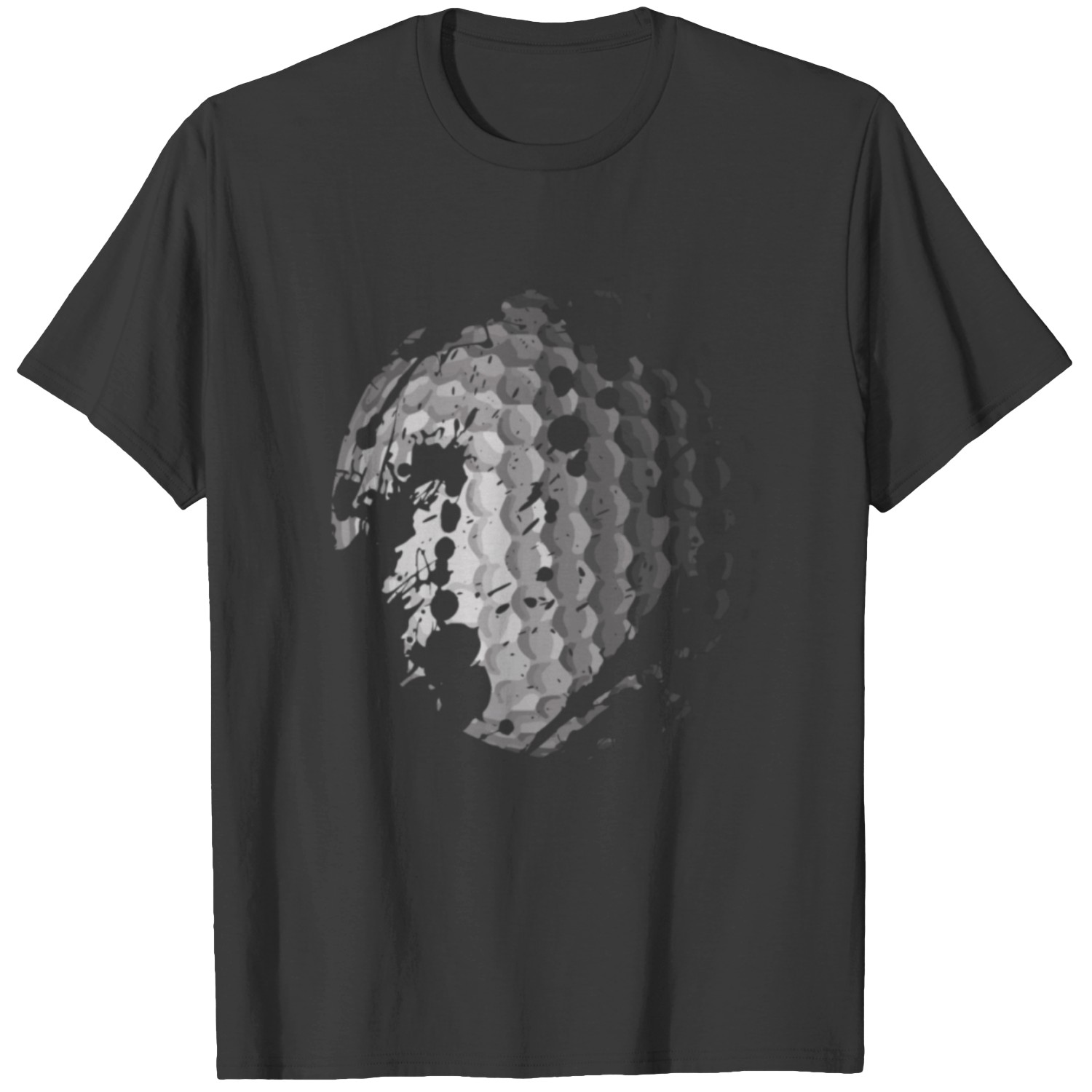 Golf Ball Used Look Splash Art Design T-shirt