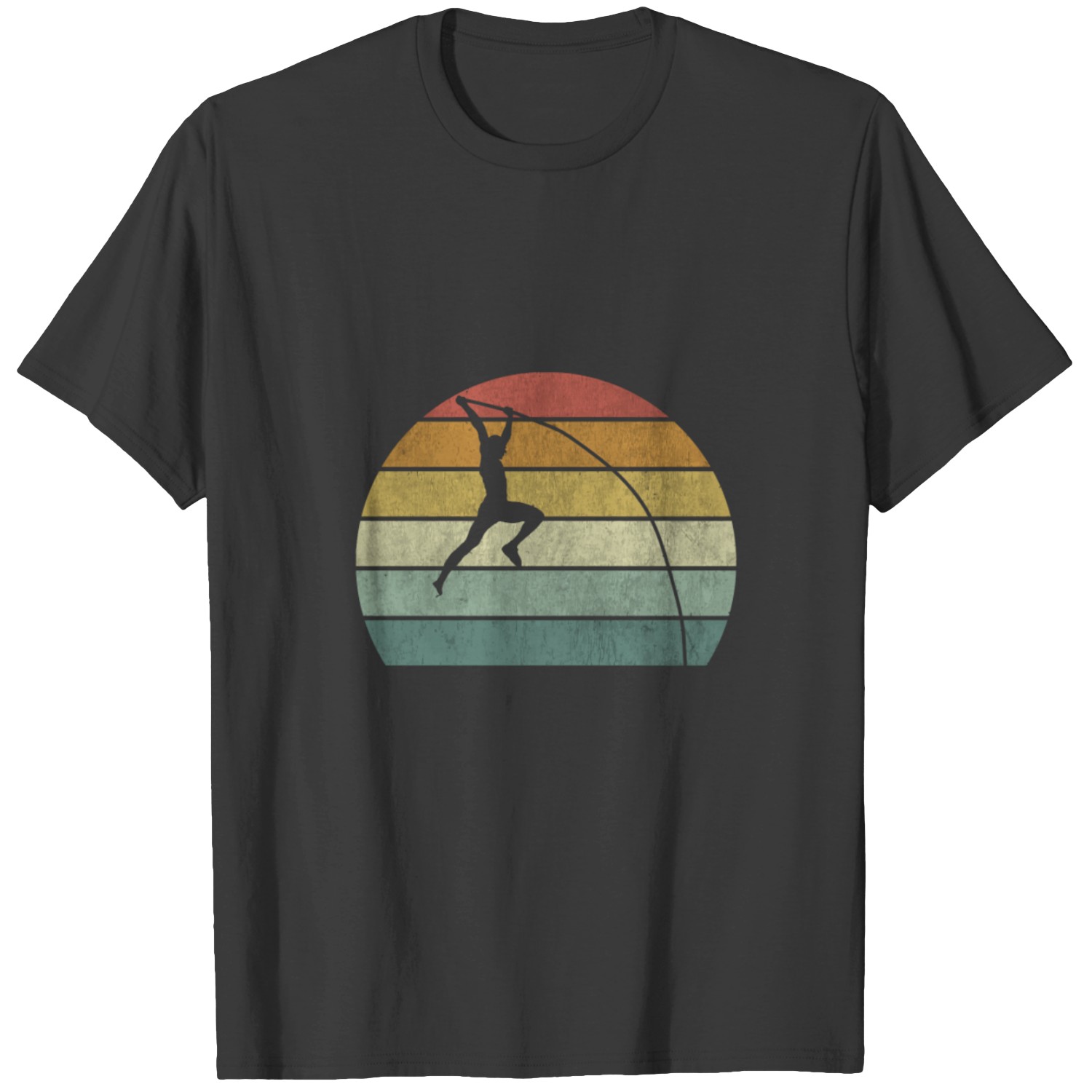 Vintage Retro Pole Vault Design Pole Vaulter Vault T-shirt