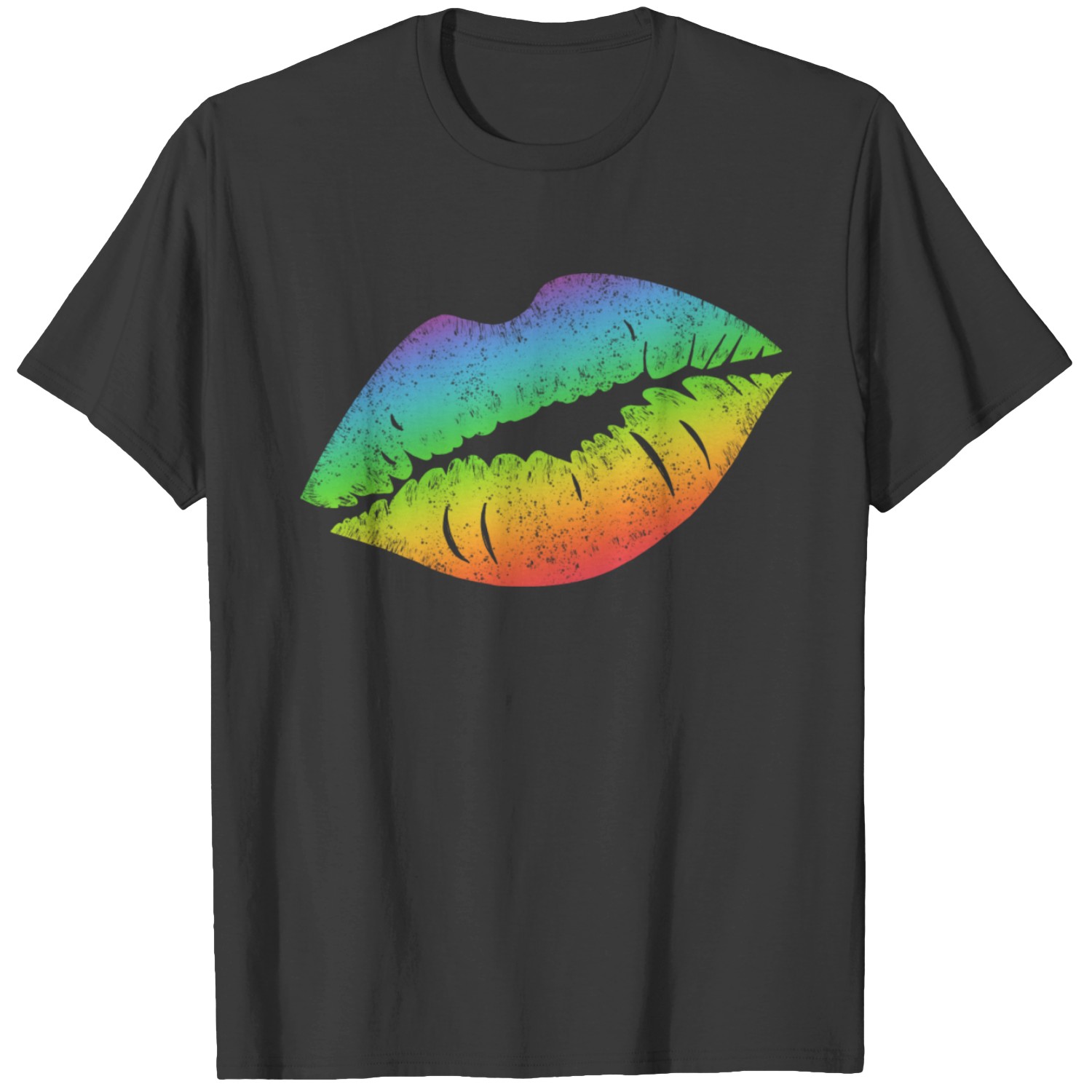 Rainbow Kissing Lips T-shirt