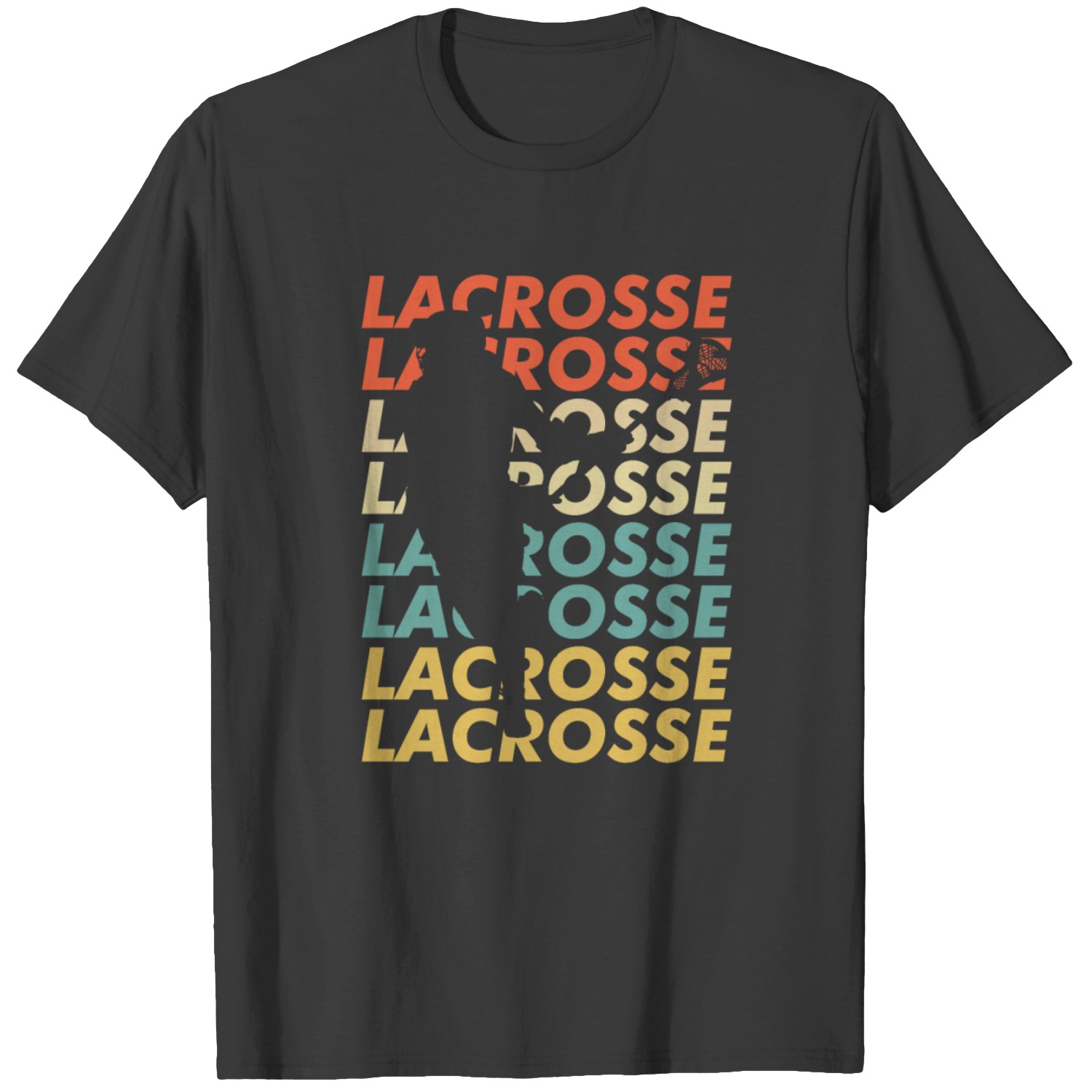 Retro Lacrosse Vintage Champ Goal Laxer Lax Laxing T-shirt