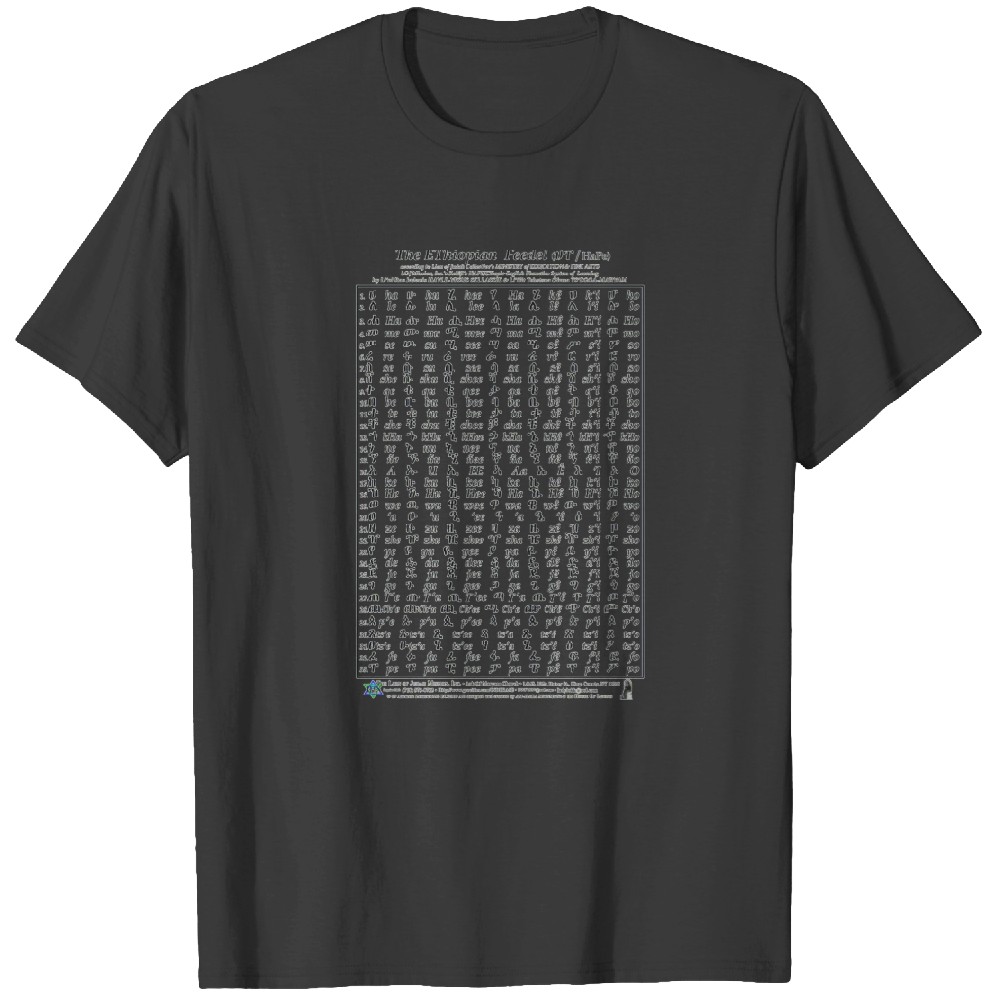 Ethiopian Fidel Feedel Aleph-bet Alphabet Amharic T-shirt