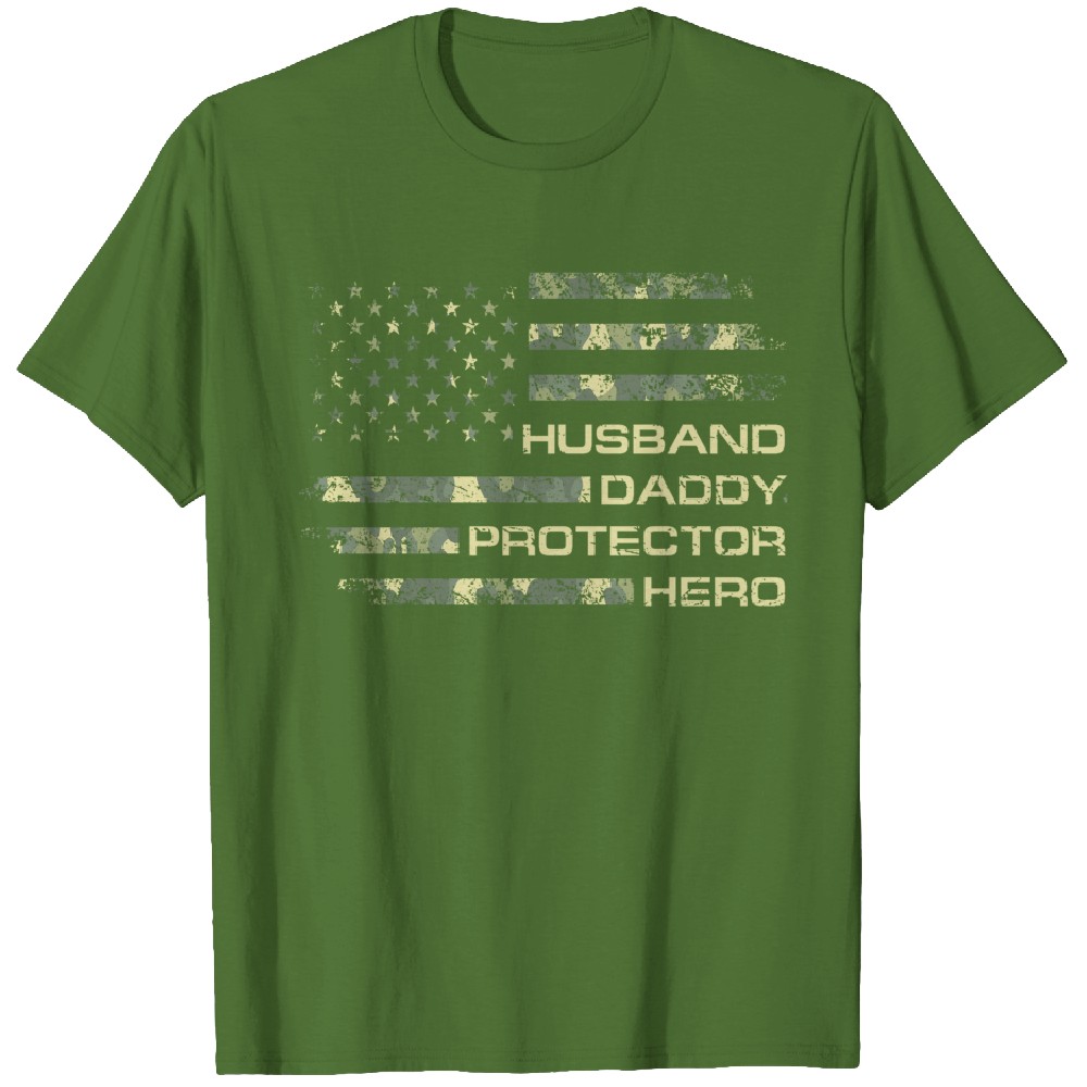 Mens Husband Daddy Protector Hero Shirt