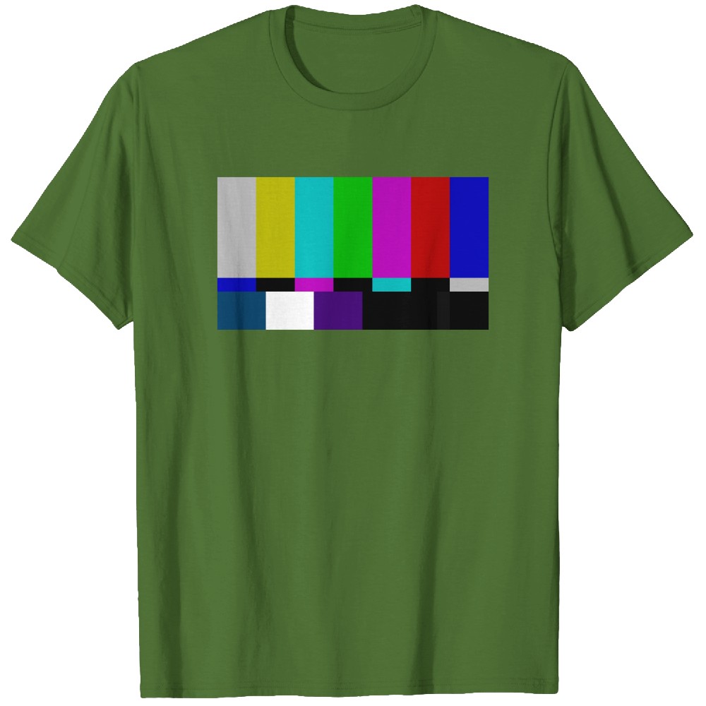 No Signal Television Screen Color Bars Test Pattern T-Shirt