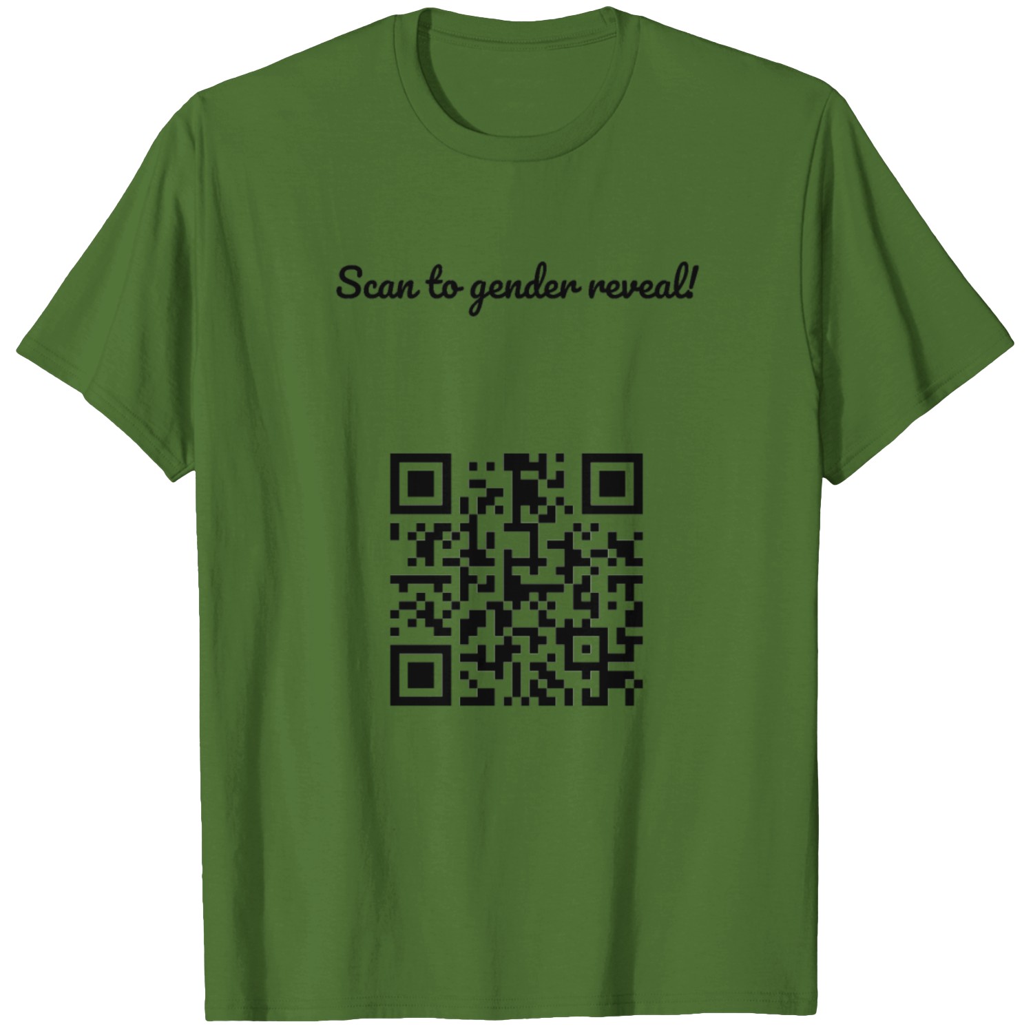 Boy Gender Reveal QR Code For Your Baby Shower T-shirt