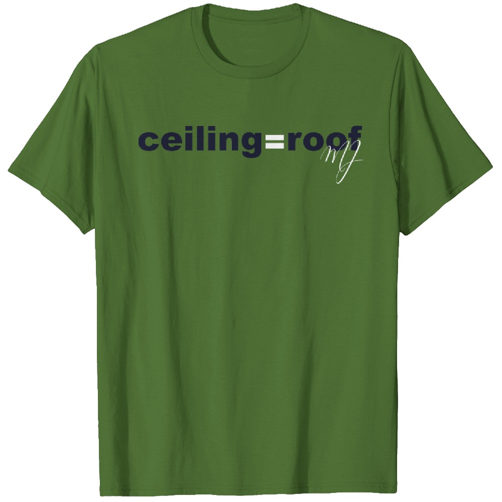 Ceiling = Roof MJ (Navy Blue & White) T-shirt