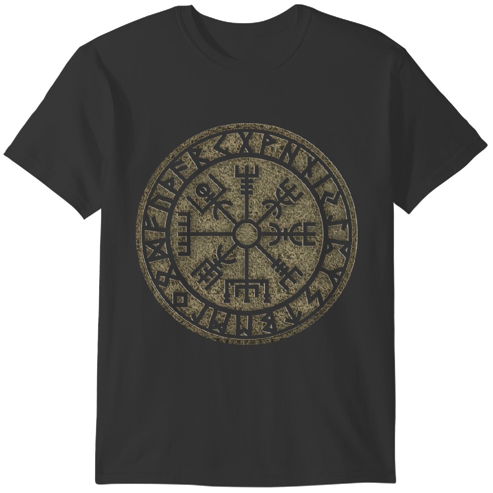 Vegvisir Futhark Runes, Viking Magic Protection Symbole T-shirt