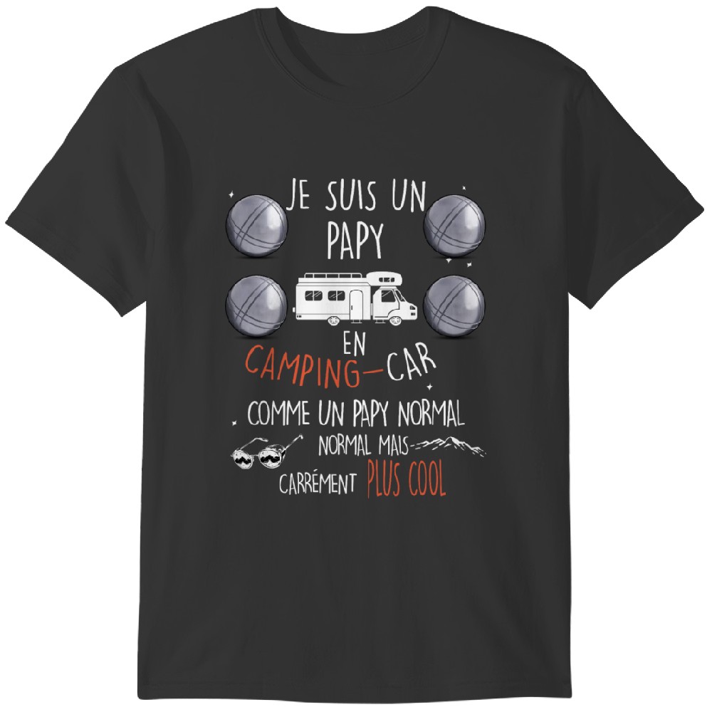 Camping Car Et Pétanque, Papy Cool T-shirt