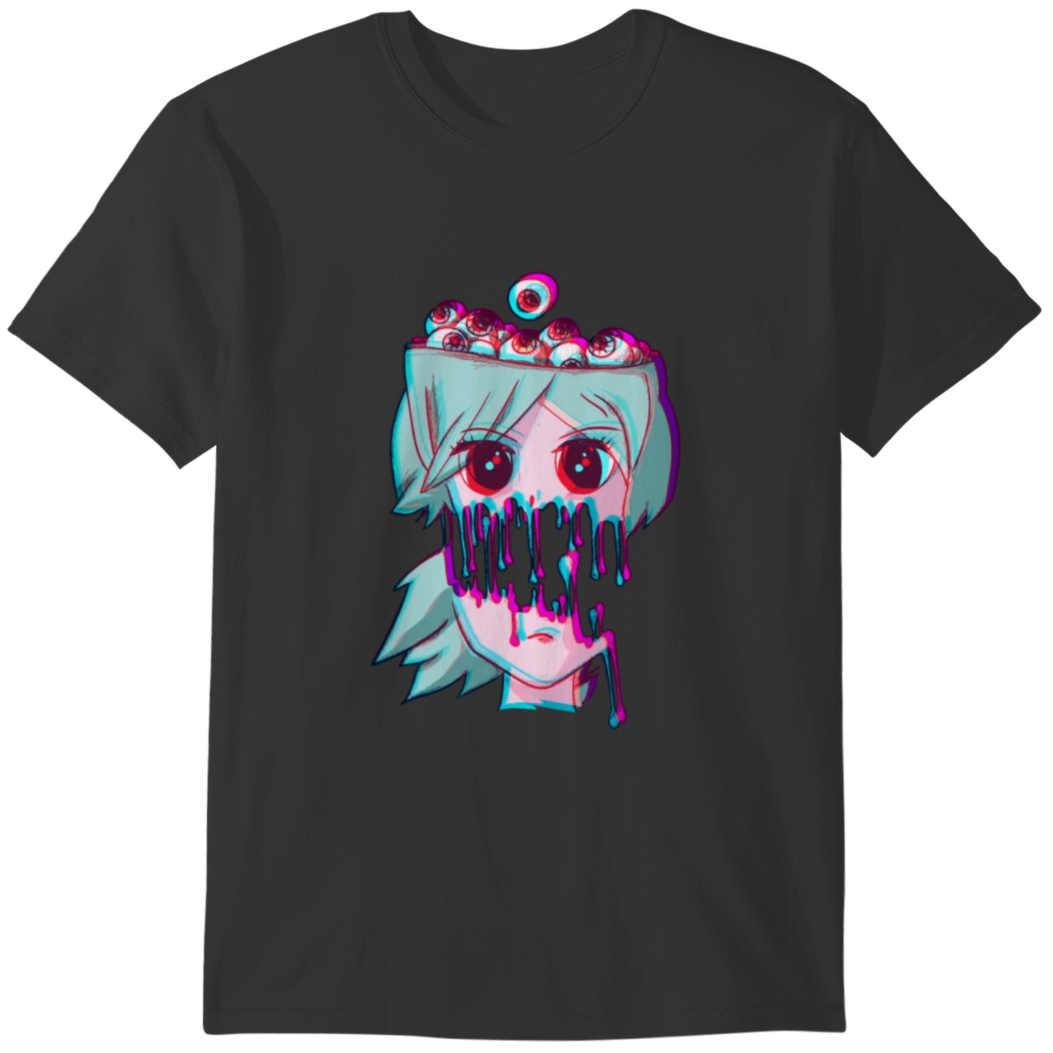 Weirdcore Esthétique Vaporwave Anime Girl Drip T-shirt Spiros Halarisに ...