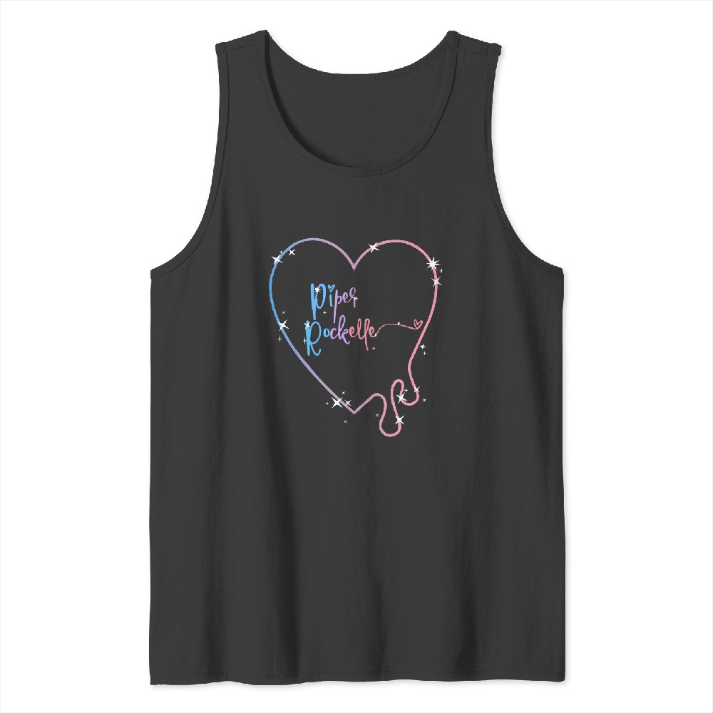 Vitntage Piper Rockelle Merch Drippy Heart Crop Tank Tops