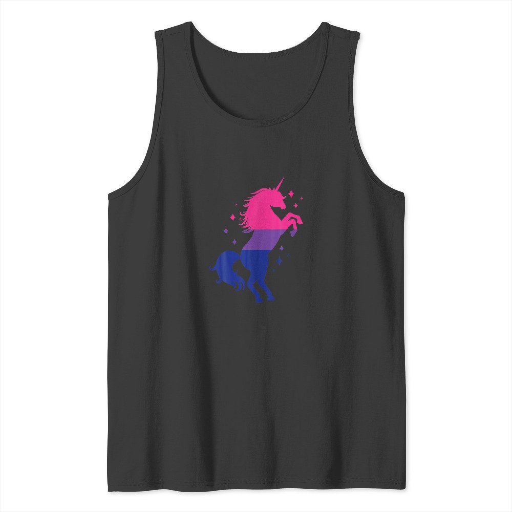 Bisexual Pride Flag Unicorn Bi Pride Flag Tank Top