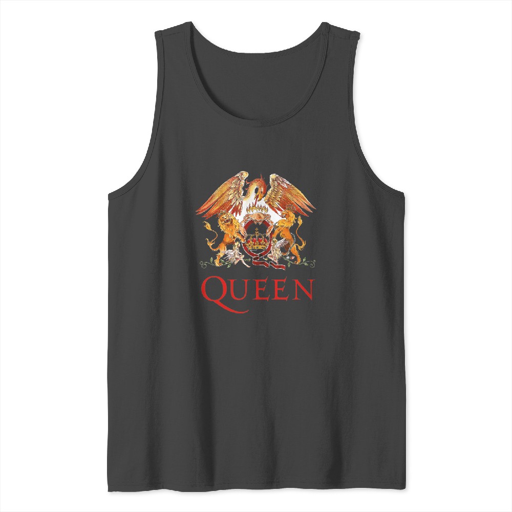 Queen Style Tank Tops DTG Print Logo Freddie Mercury Brian May Roger ...