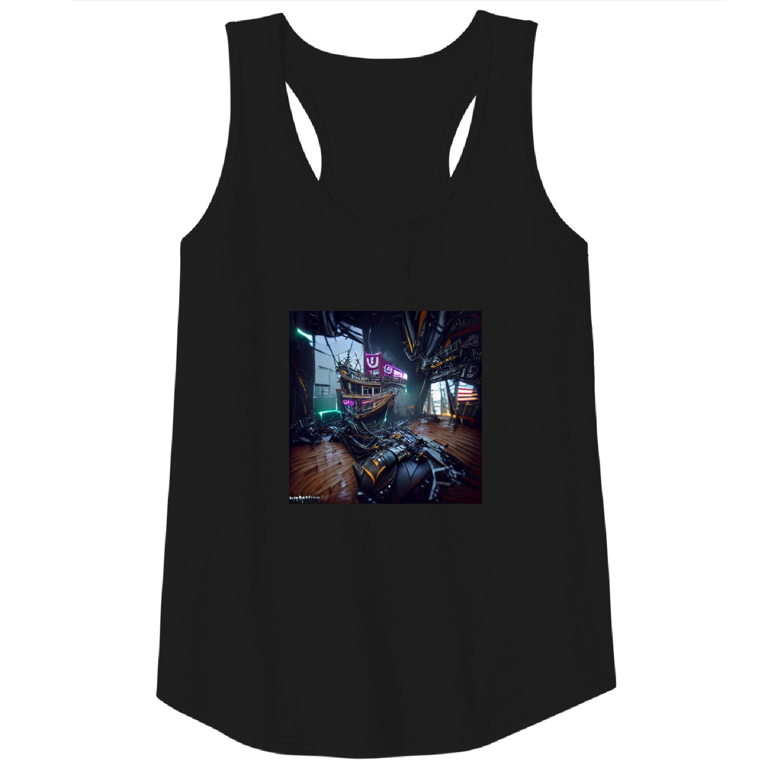 Cyberpunk Pirate Ship 8K 3D Unreal Engine Tank Top