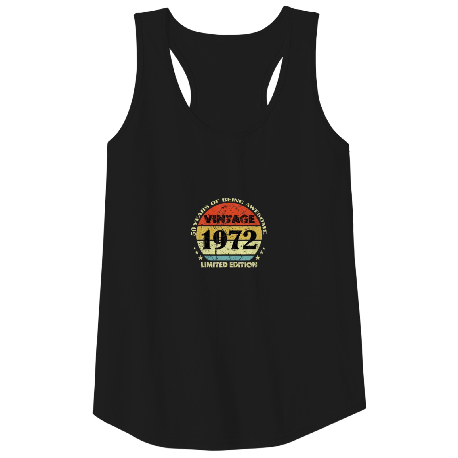50 Year Old Vintage 1972 Limited Edition Happy 50T Tank Top