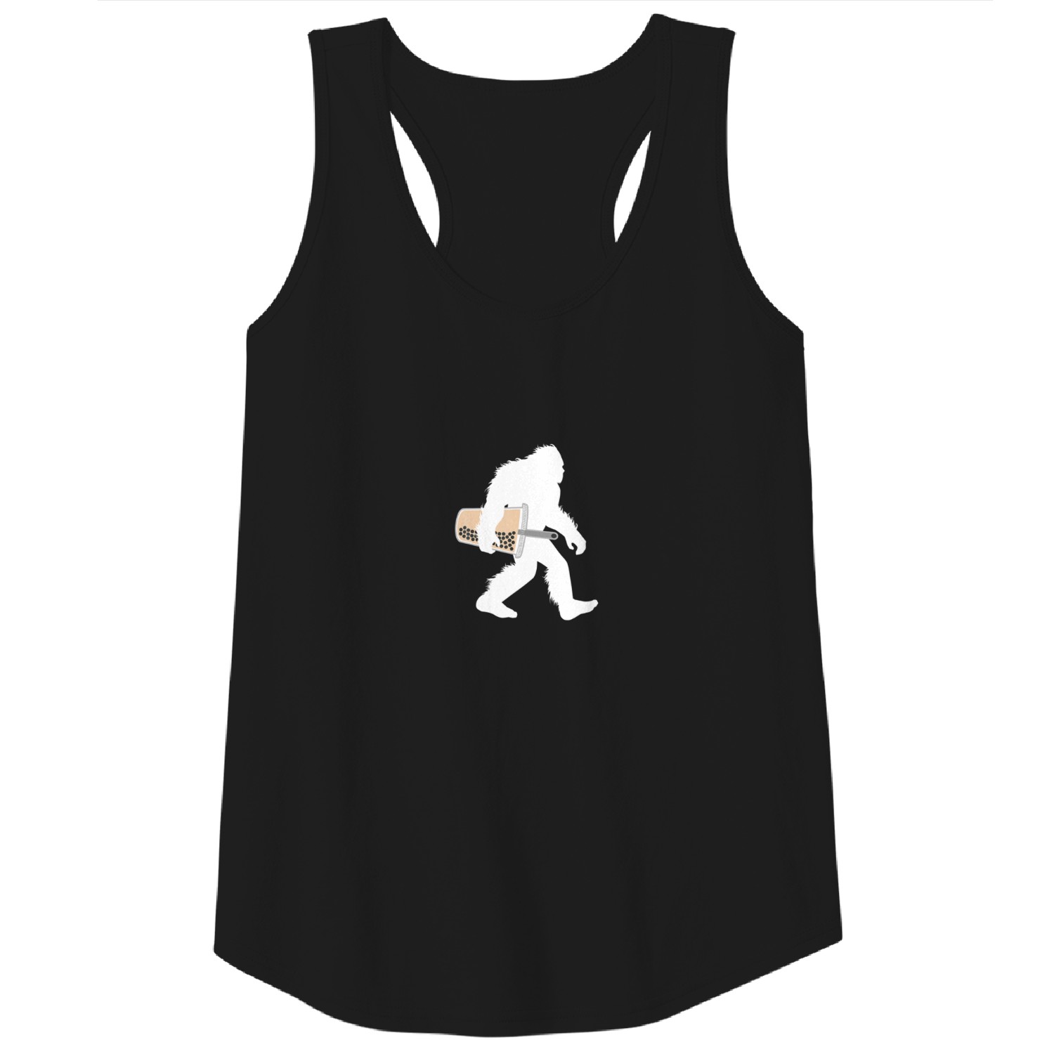 Bigfoot Boba Cryptid Bubble Milk Tea Sasquatch Tank Top