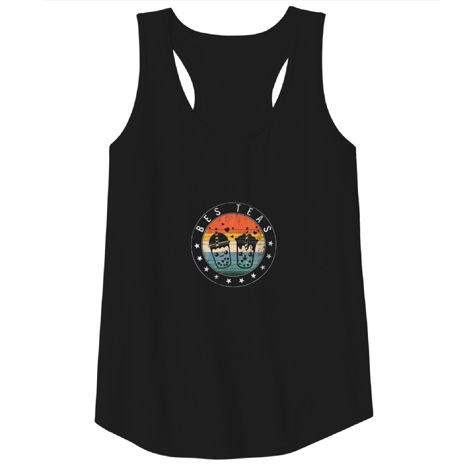 Bes Teas Cute Boba Tea Besties Bubble Milk Tea Bes Tank Top