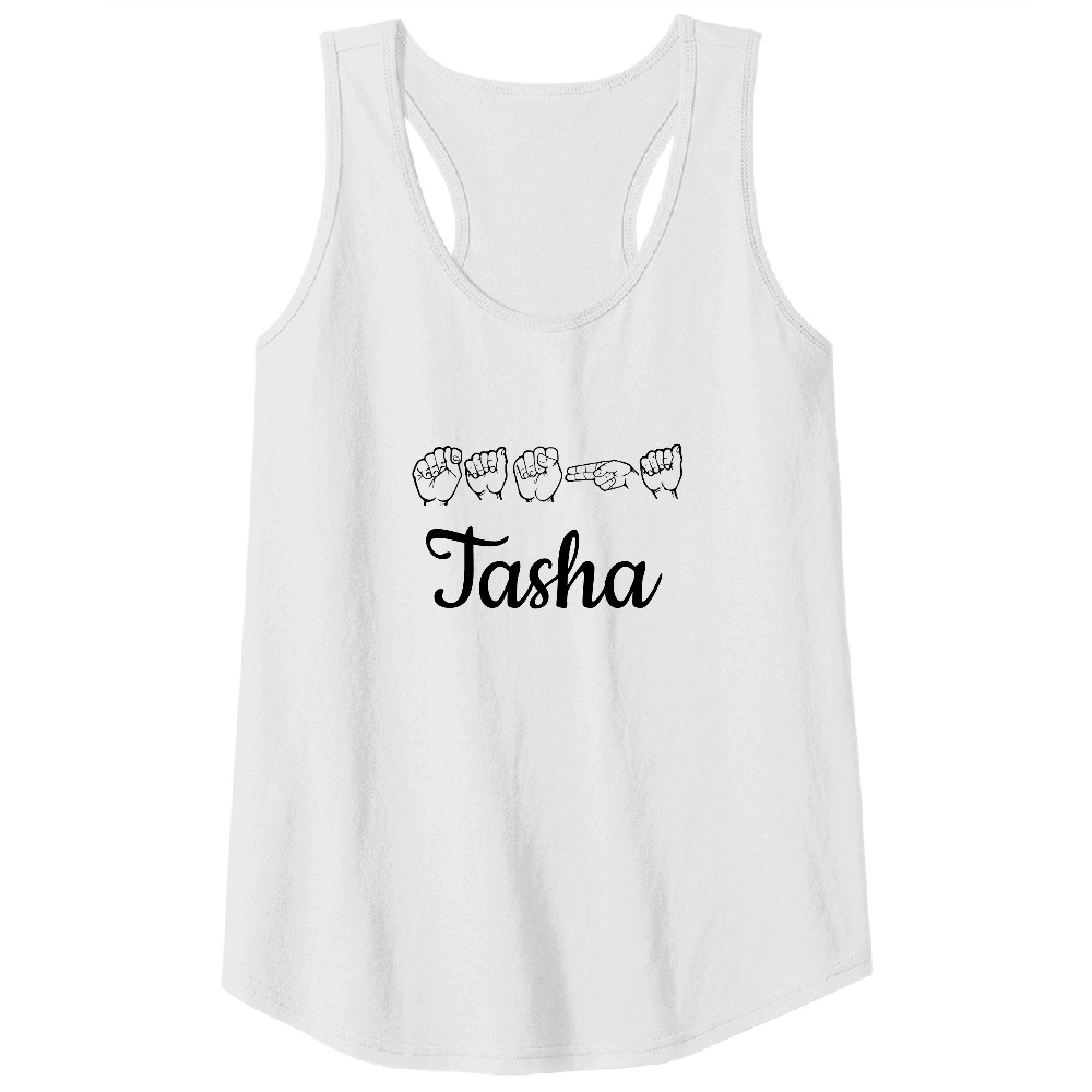 ASL American Sign Language Fingerspelled Tasha Tank Top