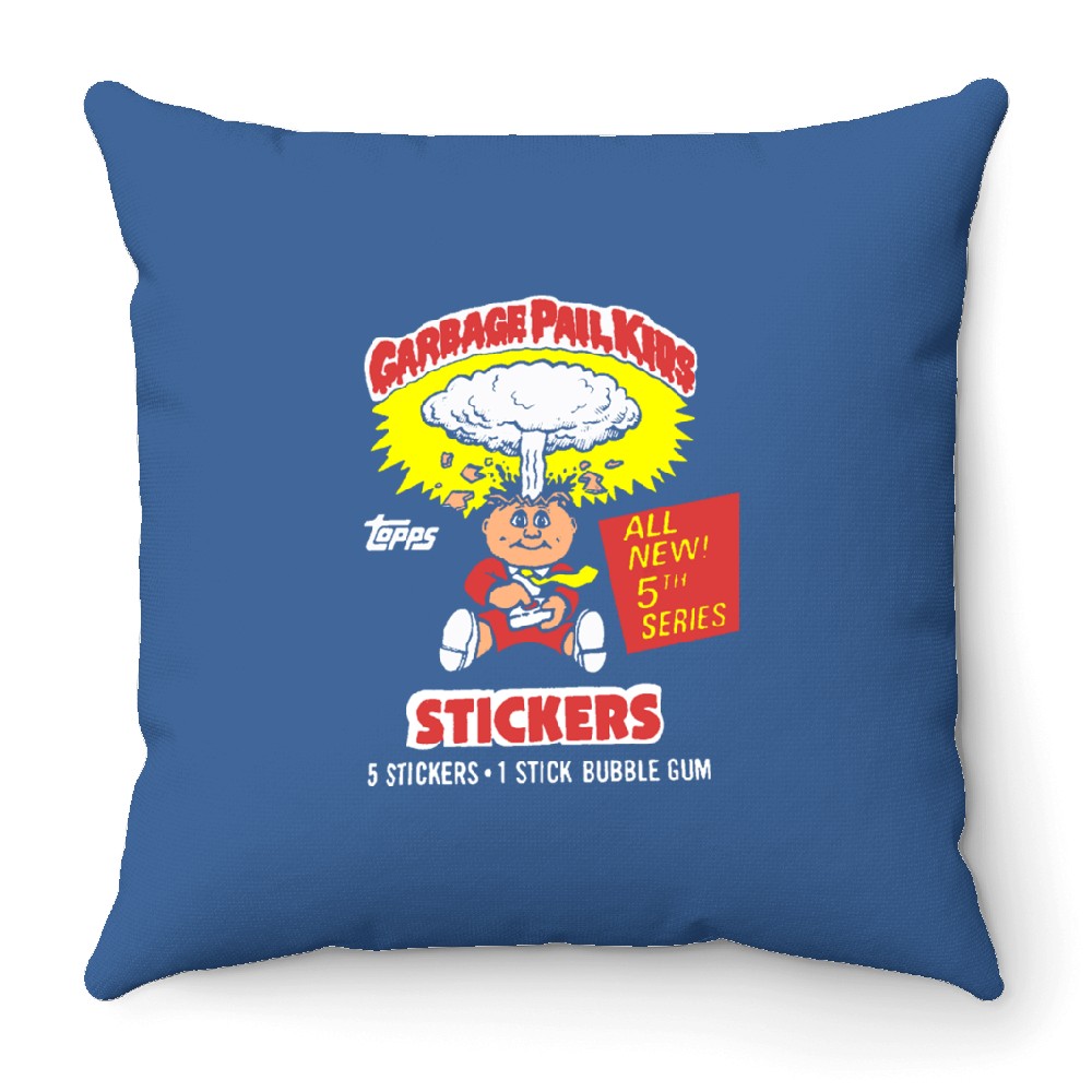 Garbage Pail Kids Series 5 Wrapper - Garbage Pail Kids - Throw Pillows