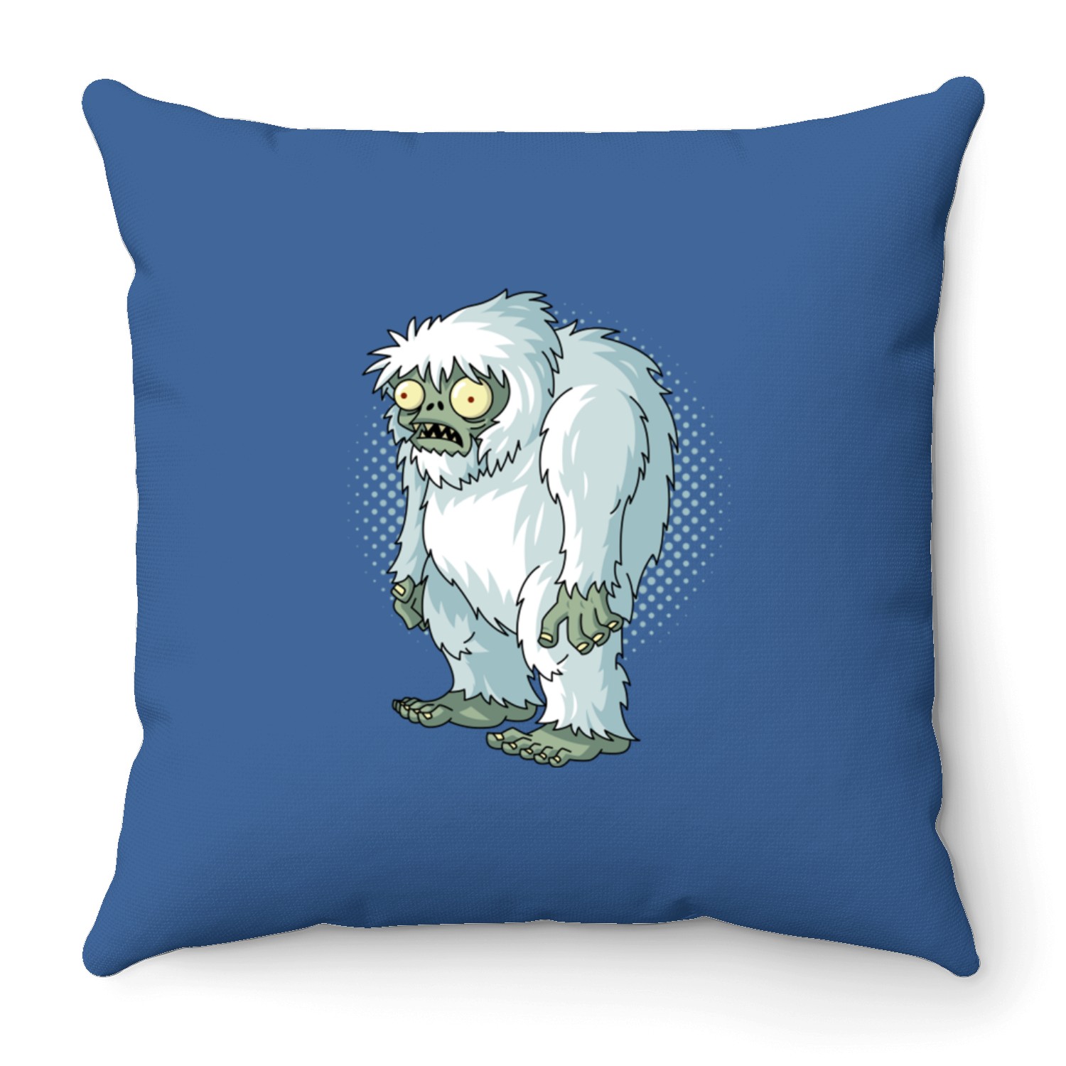 Yeti Zombie - Plants Vs Zombies - Throw Pillows
