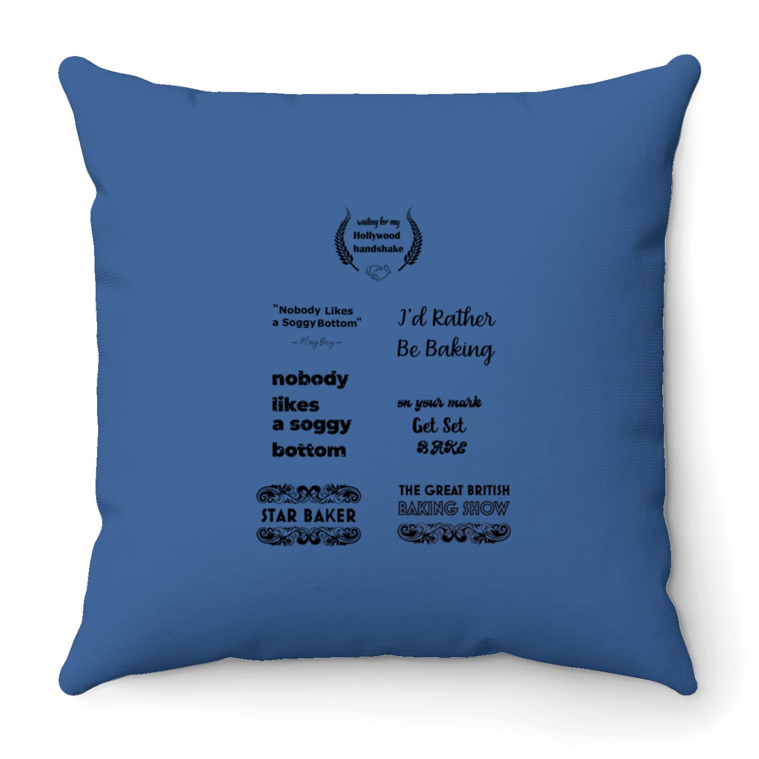 Great British Bake Off Package Throw Pillows