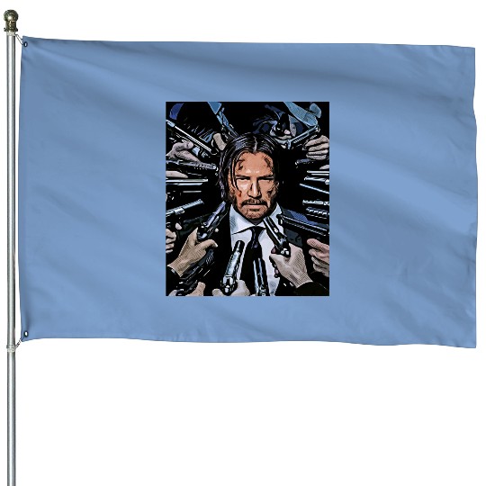Trendy Keanu Reeves John Wick Flags Designs 2023 | Shop On Printerval