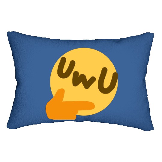 Funny Uwu Emoji Face Lumbar Pillows