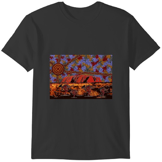 Uluru - Authentic Aboriginal Art T Shirts