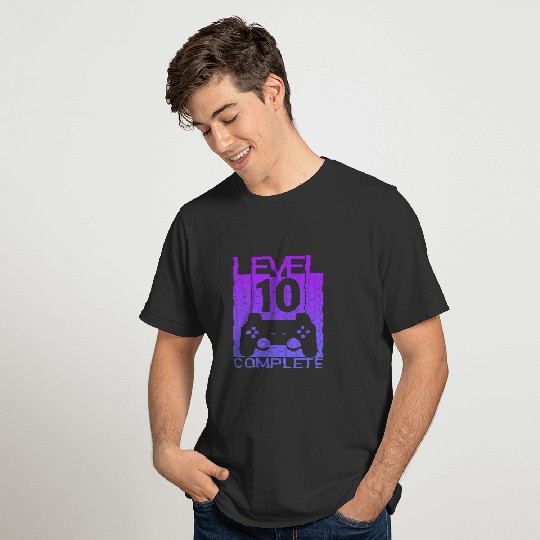 Level 10 Complete Birthday 10 Gamer/ Videogames, C T Shirts