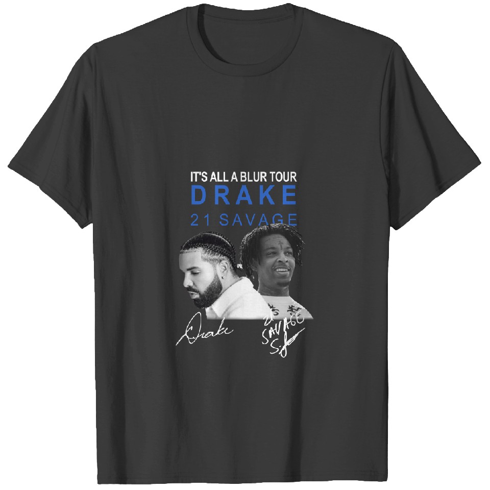 Vintage Drake 21 Savage Tour T-Shirt, Drake It's All A Blur Tour 2023 ...