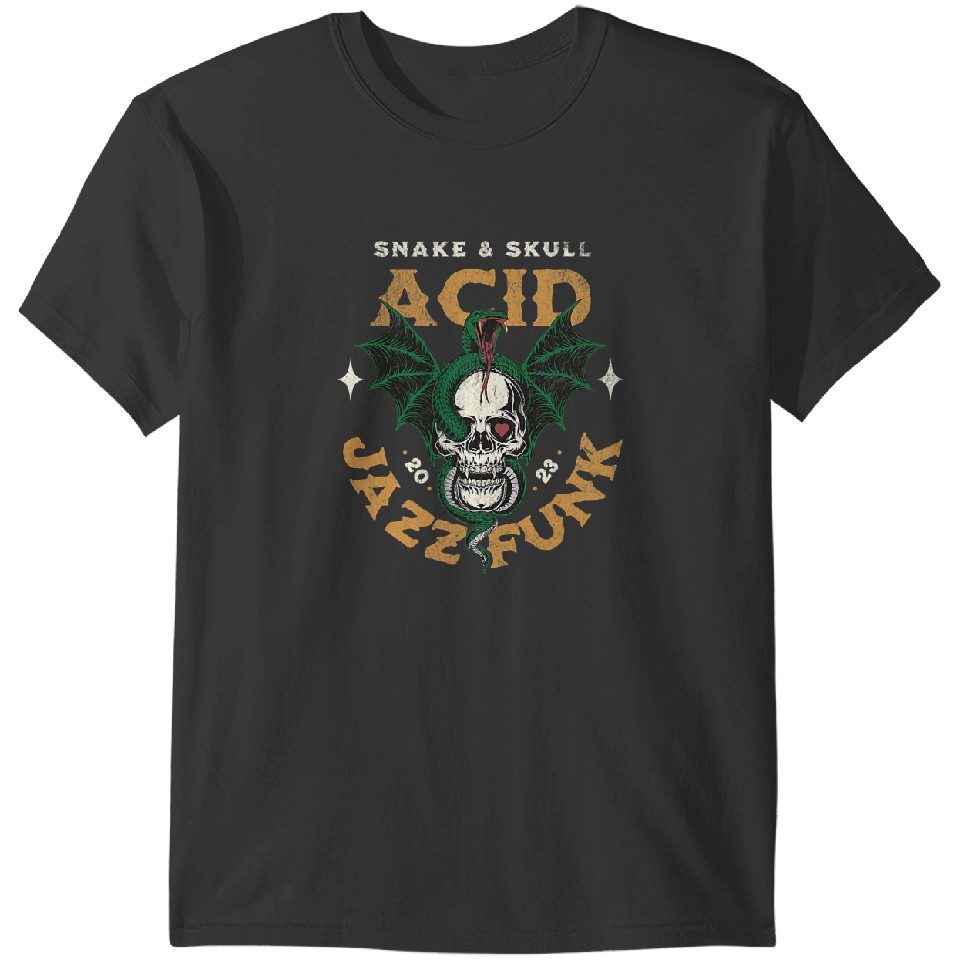 Skeleton Skulls Snake Skull Acid Jazz Funk Groove Loud Rock Skull T ...