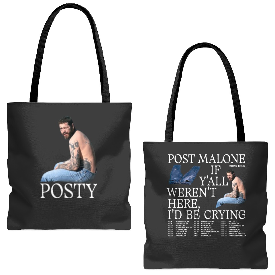 Post Malone 2023 Tour Tote Bags (AOP), Post Malone Fan Tote Bags (AOP ...