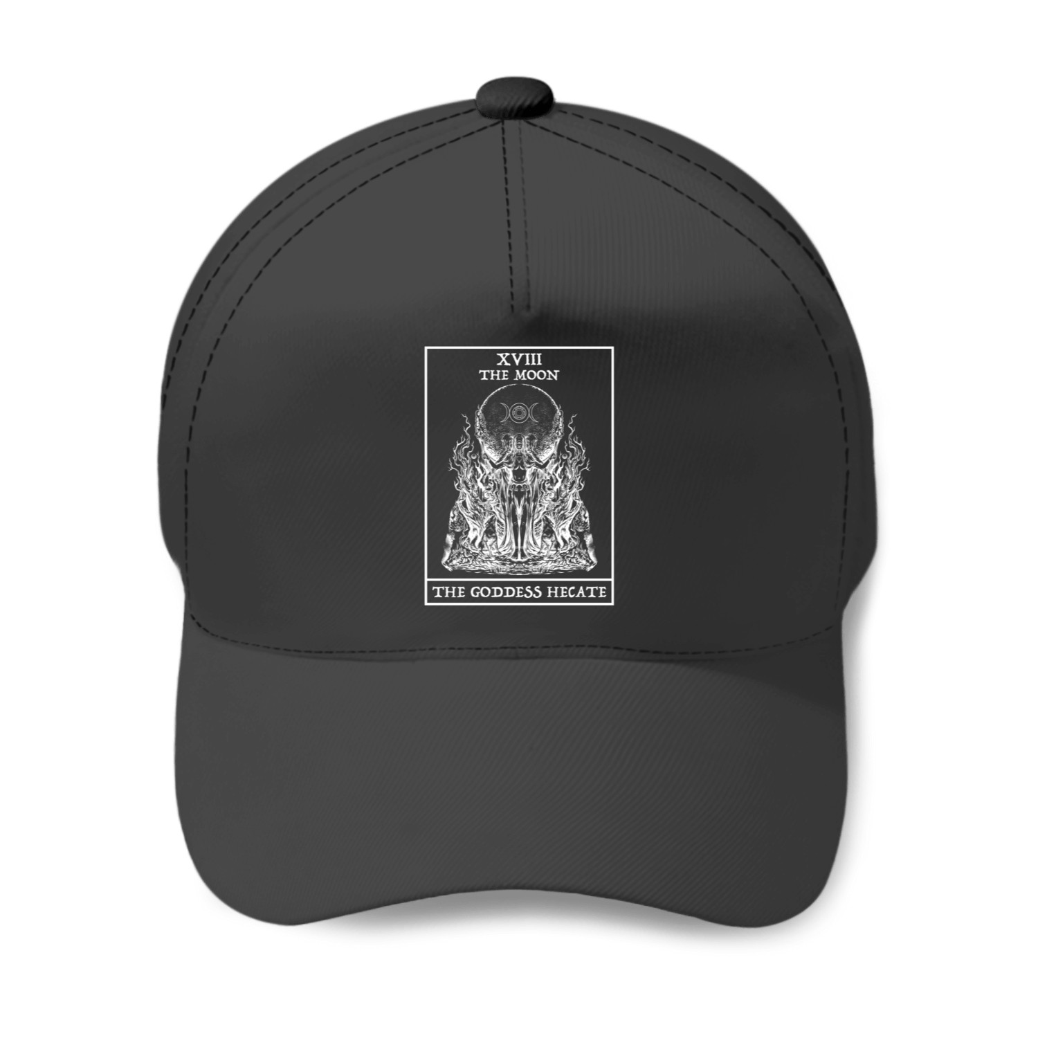 The Goddess Hecate Tarot Card Moon Witch Wiccan Witchy Baseball Caps