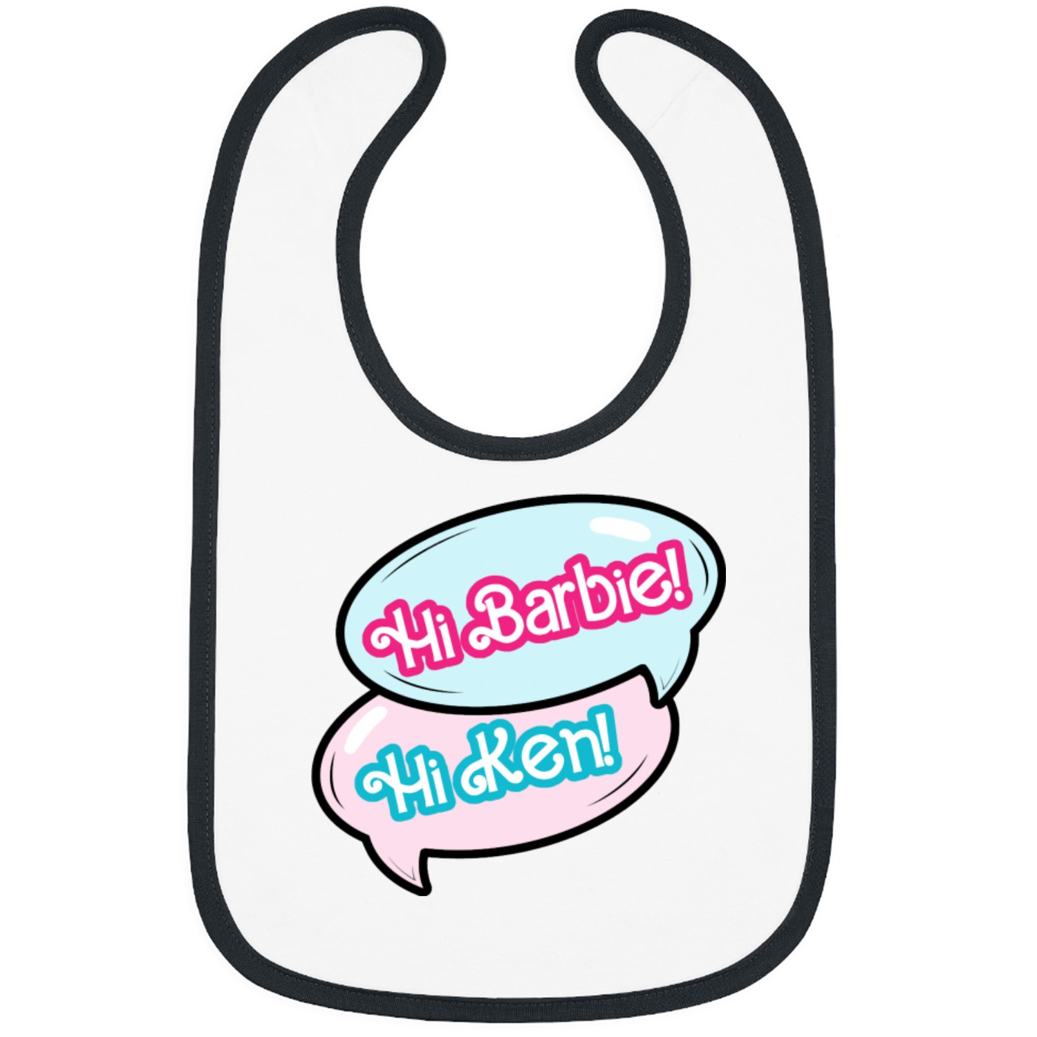 Hi Barbie Hi Ken Barbie Movie Reference Bibs