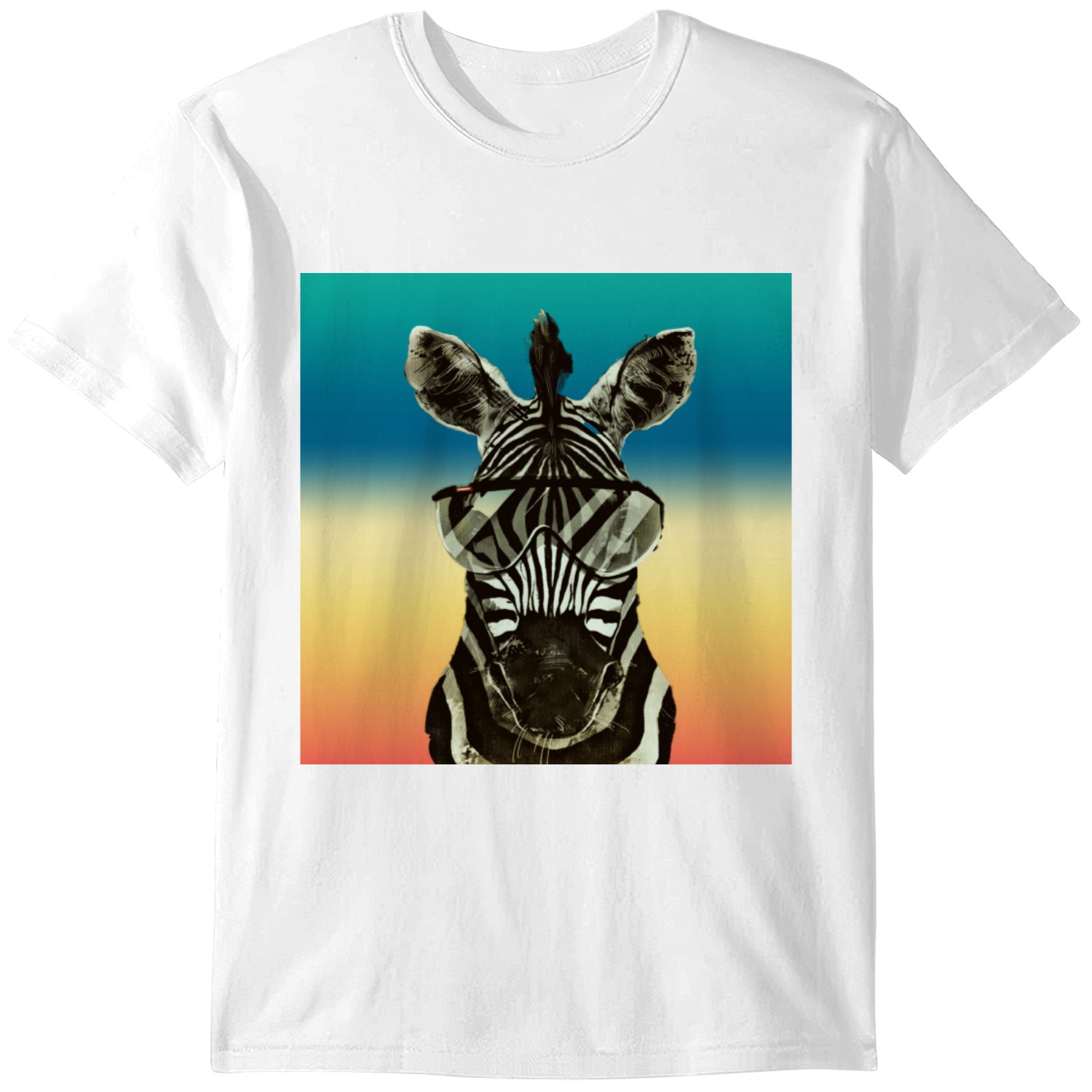 Zebra Safari Animals With Shades Animal Print Camisetas Clásicas