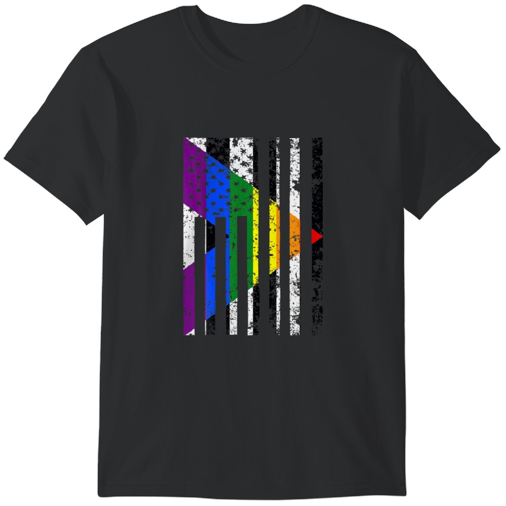 Straight Ally Pride Flag USA Straight Ally Flag Camisetas Clásicas