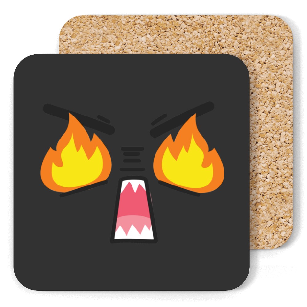 Angry Ascii Emoji Face Coasters