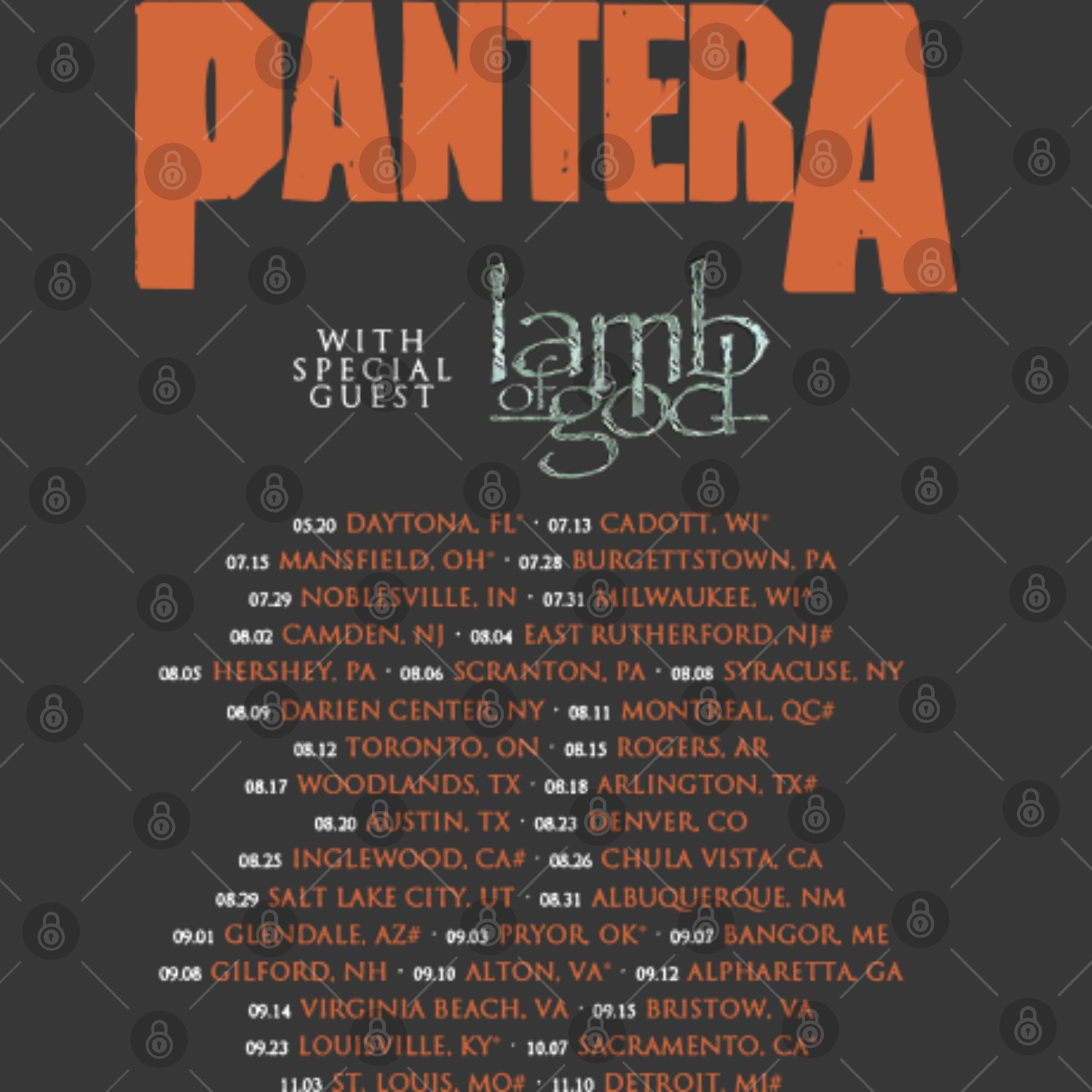 Pantera 2023 Tour With Lamp Of God Shirt, Pantera Band Shirt, Pantera ...