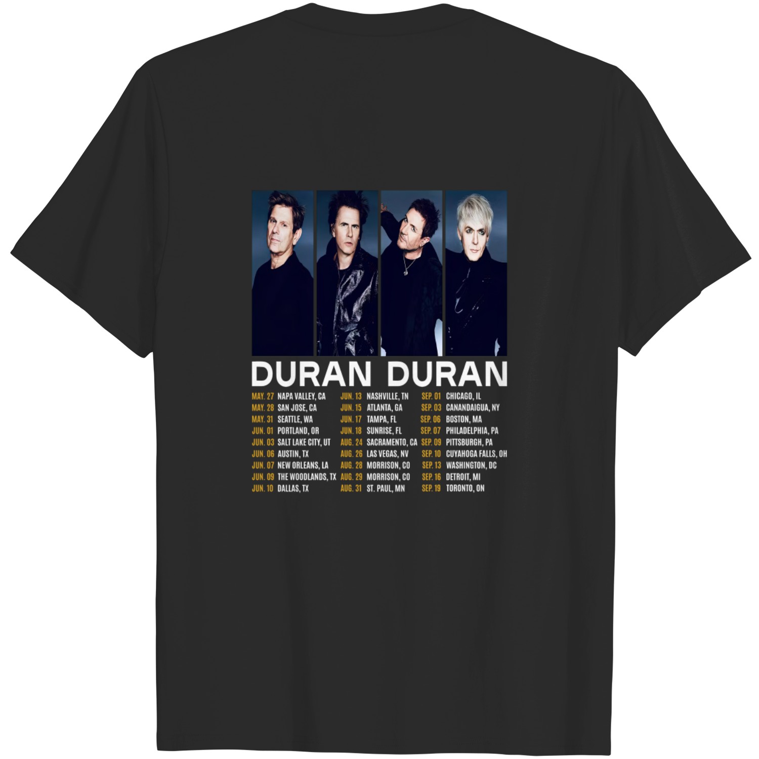 2023 Duran Duran North American Tour T-Shirt, Duran Duran Future Past ...