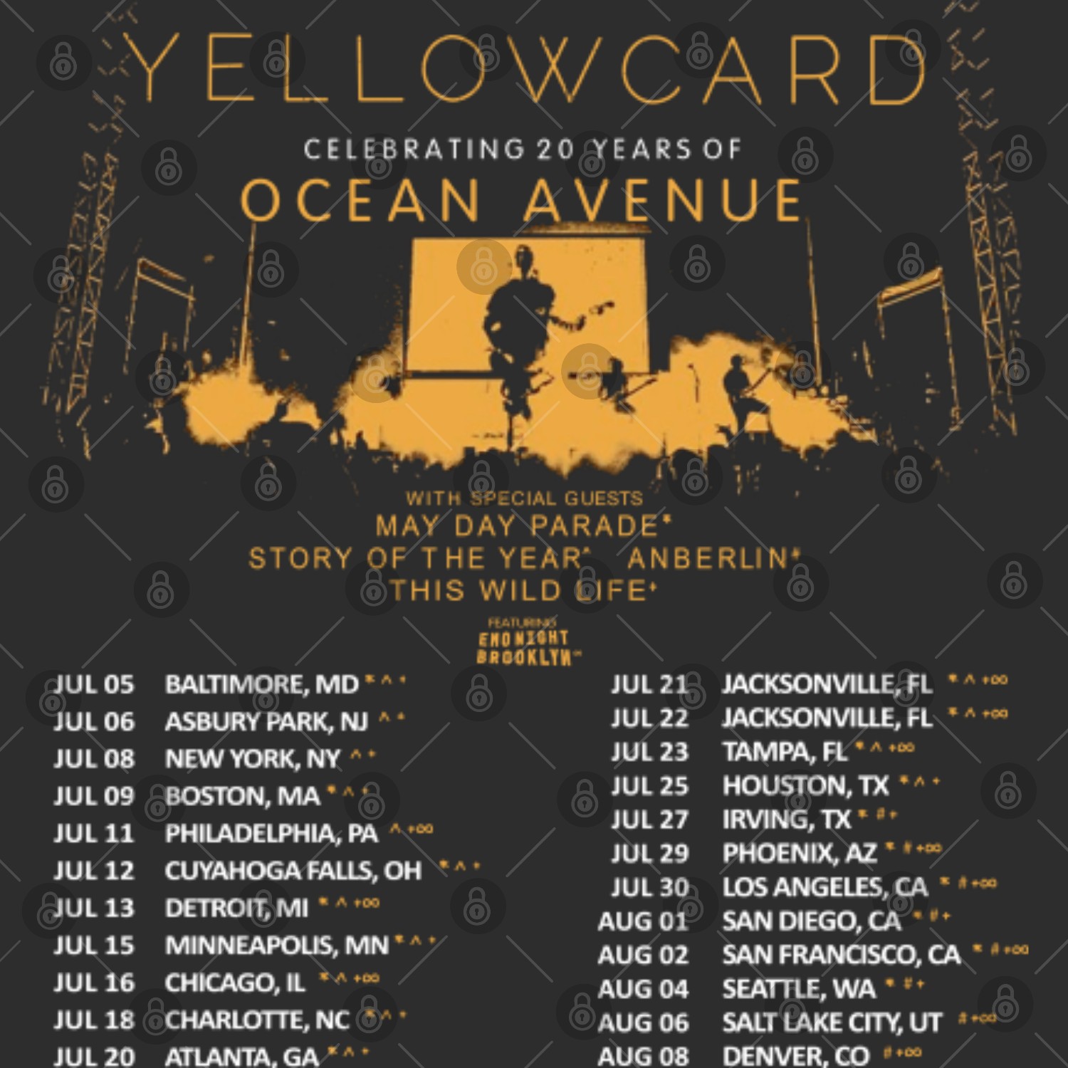 Yellowcard 2023 Tour Shirt, Yellowcard Fan Shirt, Yellowcard 2023 ...