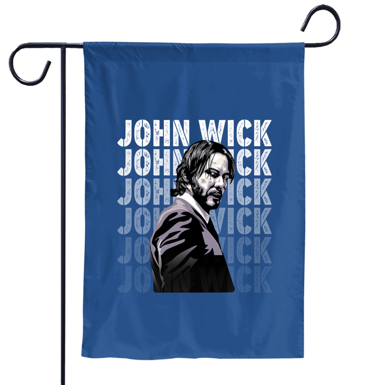Vintage John Wick Movie Poster Garden Flags - Keanu Reeves Fan Garden Flags