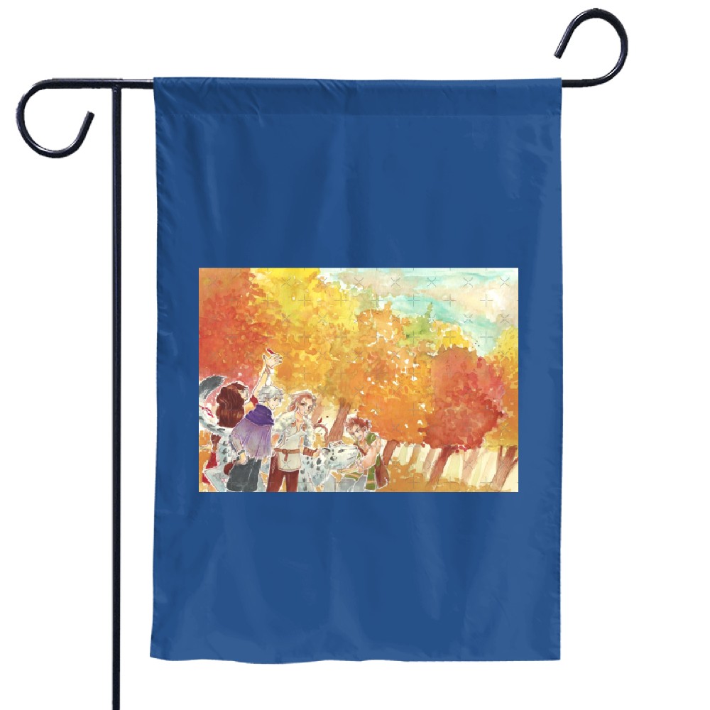 Fall In Octopath Traveler Long Garden Flags