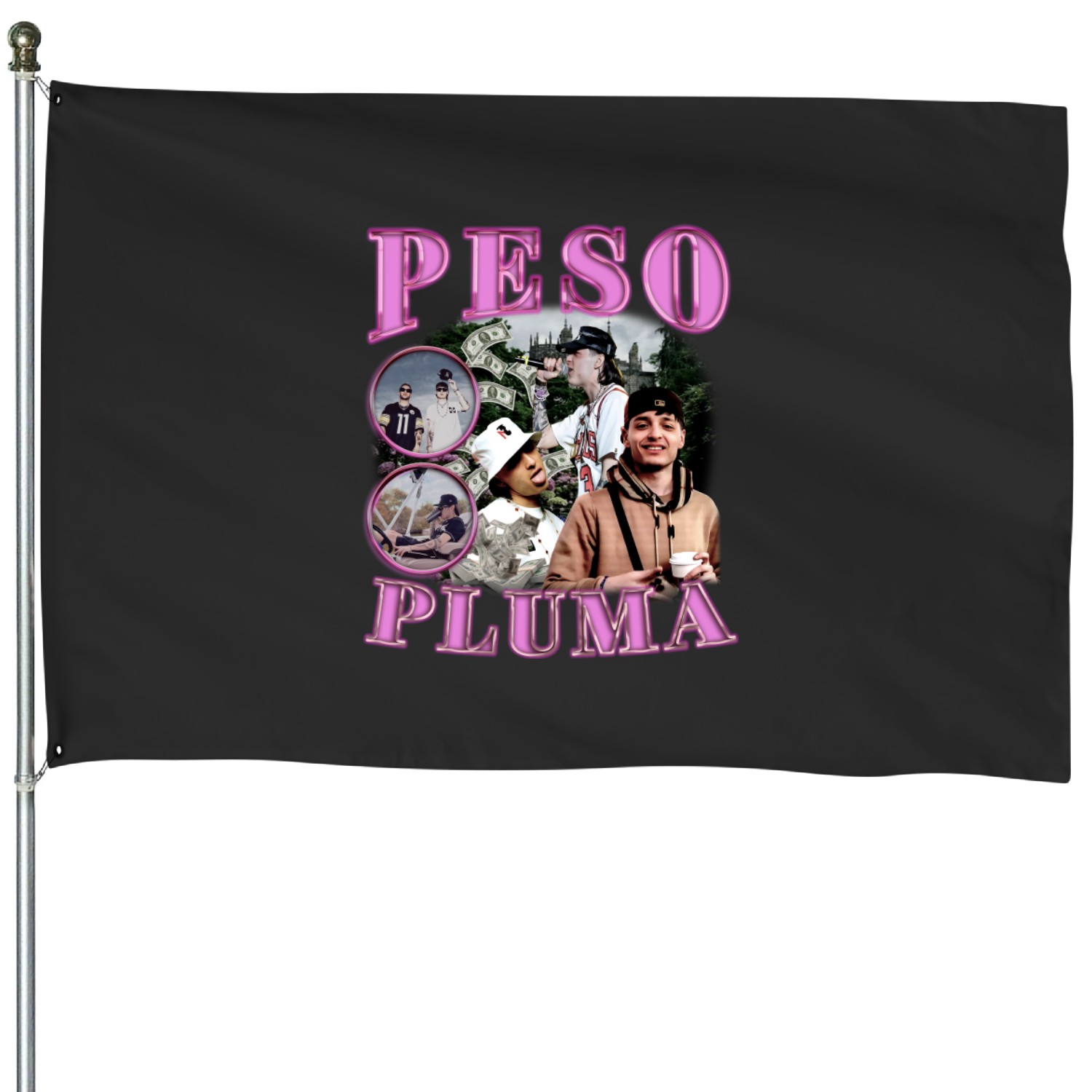 Peso Pluma House Flags, Peso Pluma Tour 2023 House Flags, Peso Pluma ...