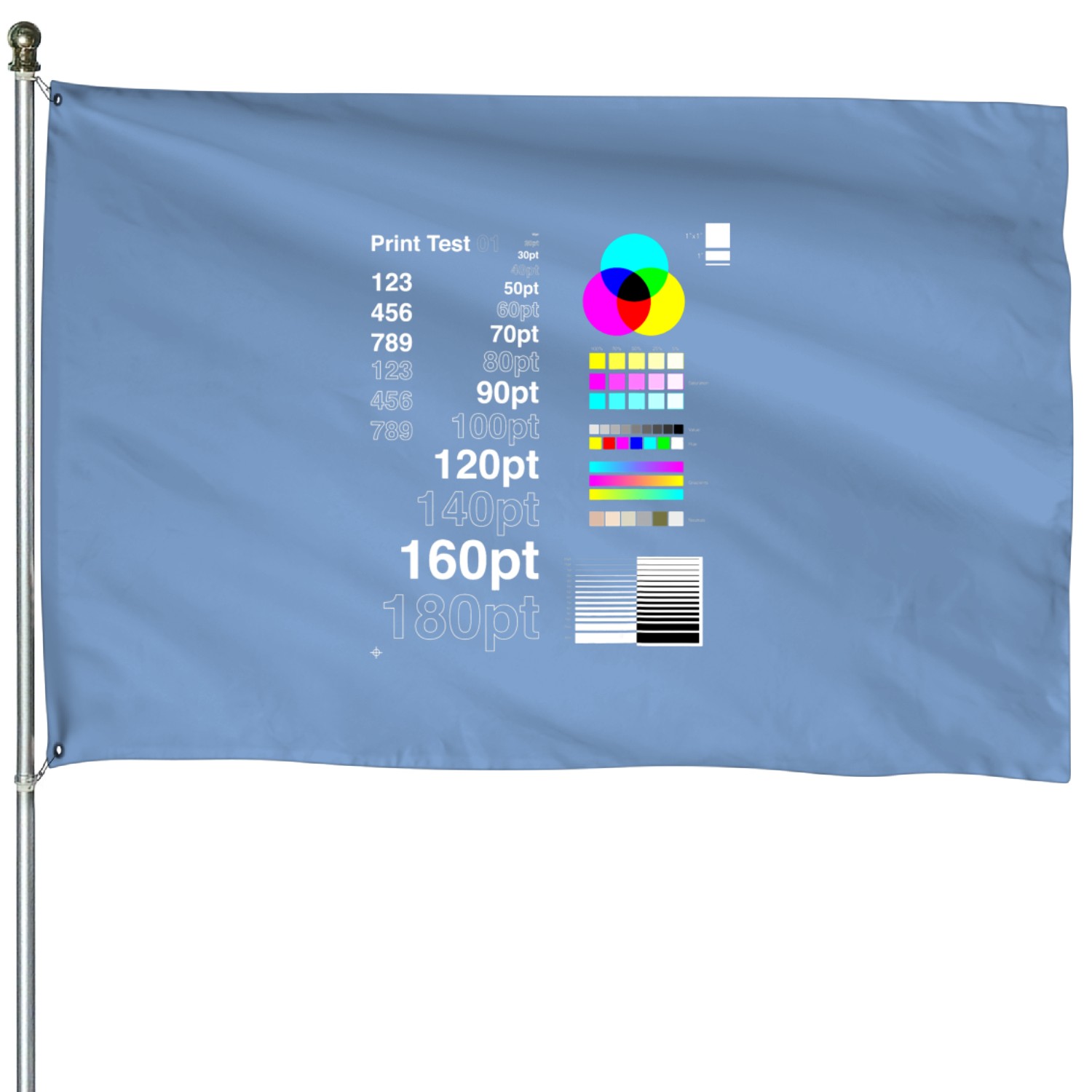 Mens CMYK Graphic Design Print Test House Flags
