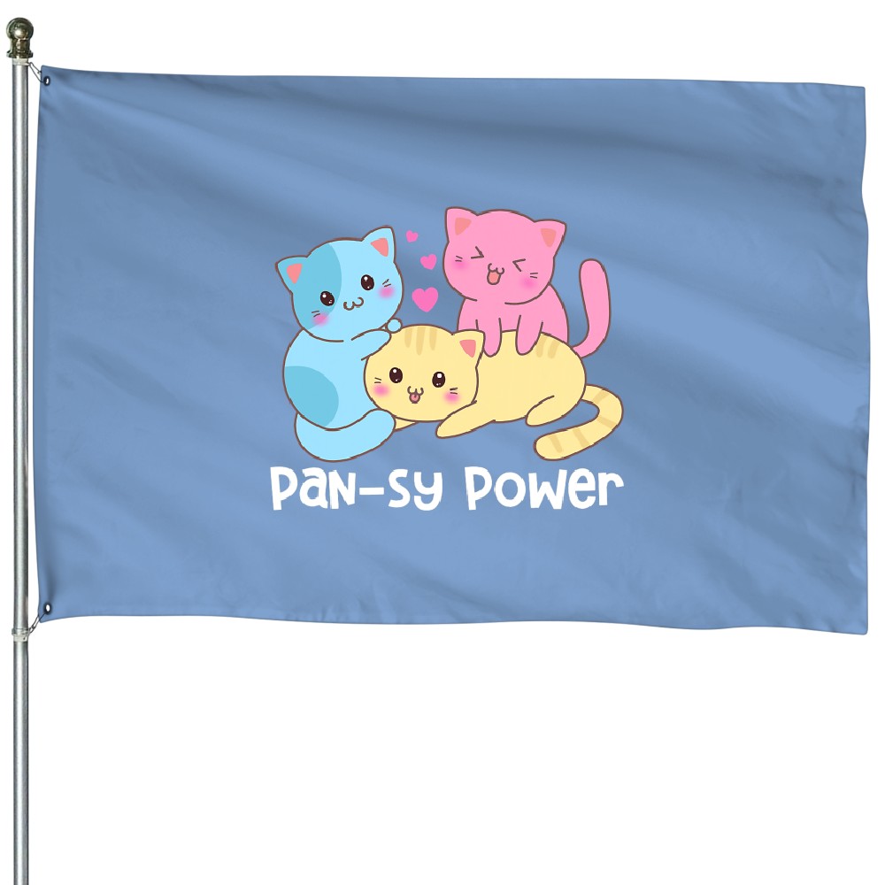 Pansy Power Pansexual LGBTQ Pan Pride Gender Equality House Flags